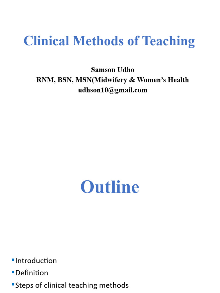 Clinical Methods of Teaching | PDF | Midwife | Nursing