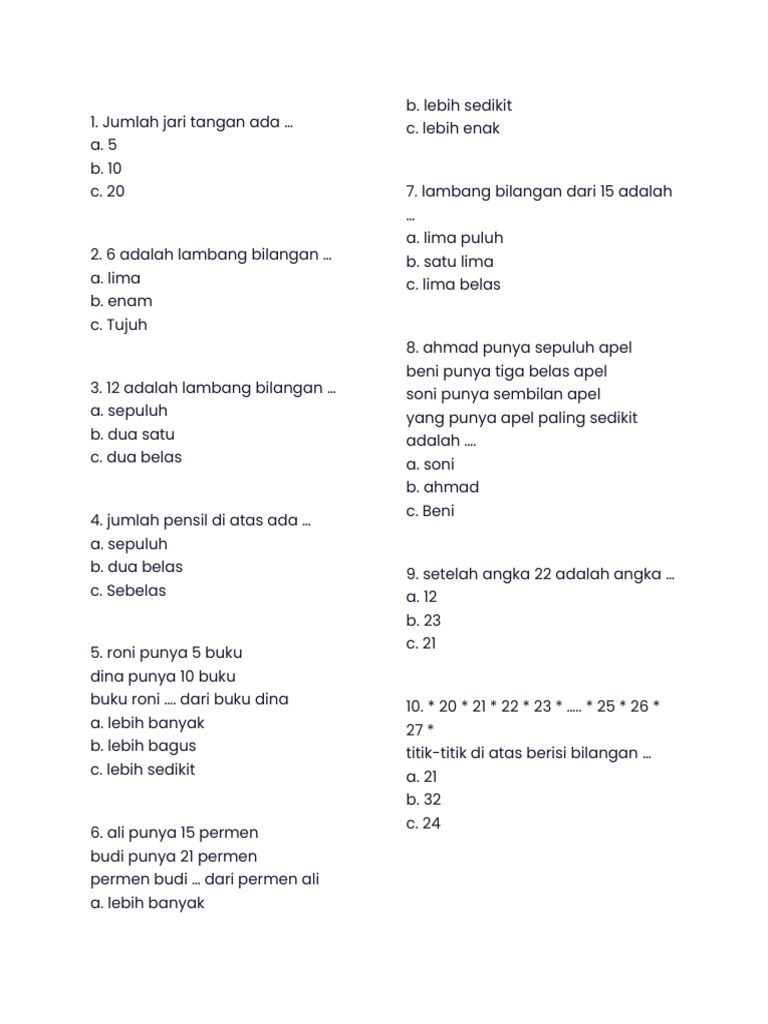 Soal MTK | PDF
