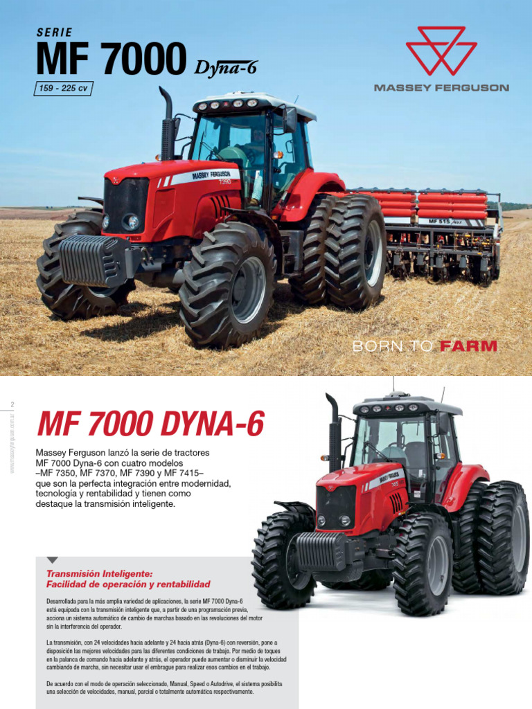 Tractor MF 7000 | PDF | Turbocompresor | Vehículo de motor