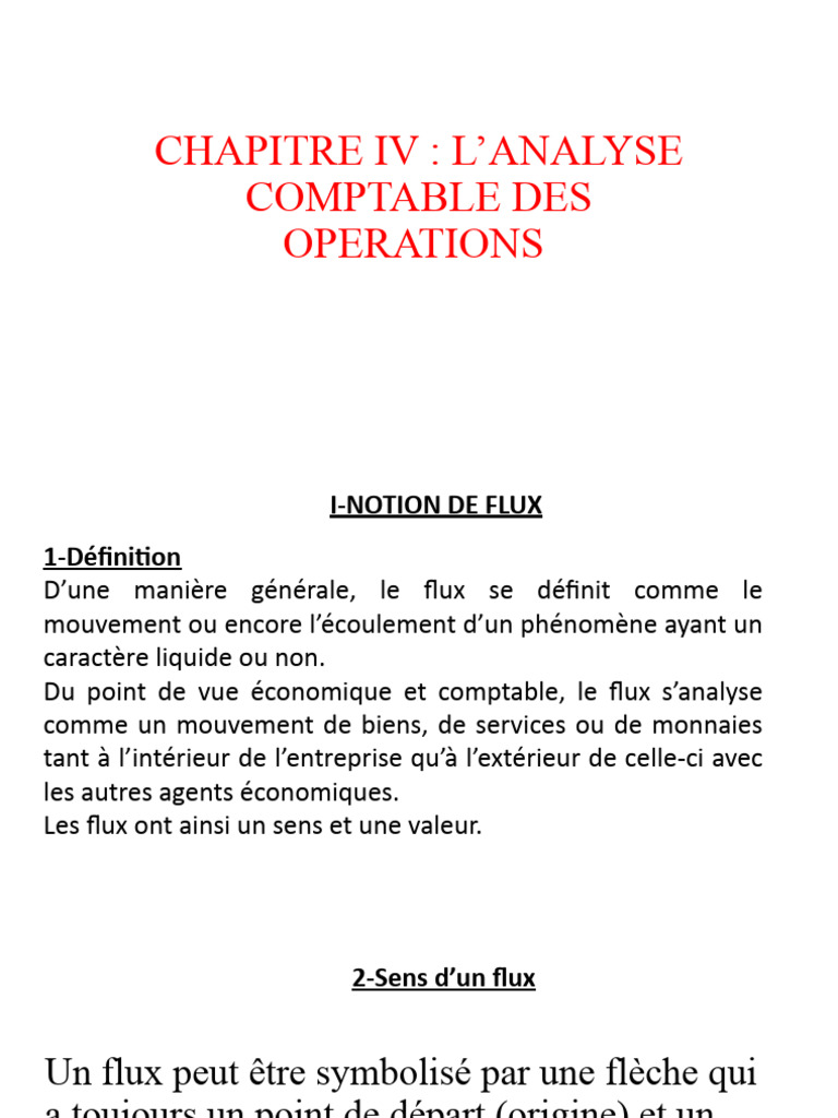 Chapitre Iv Les Flux | PDF