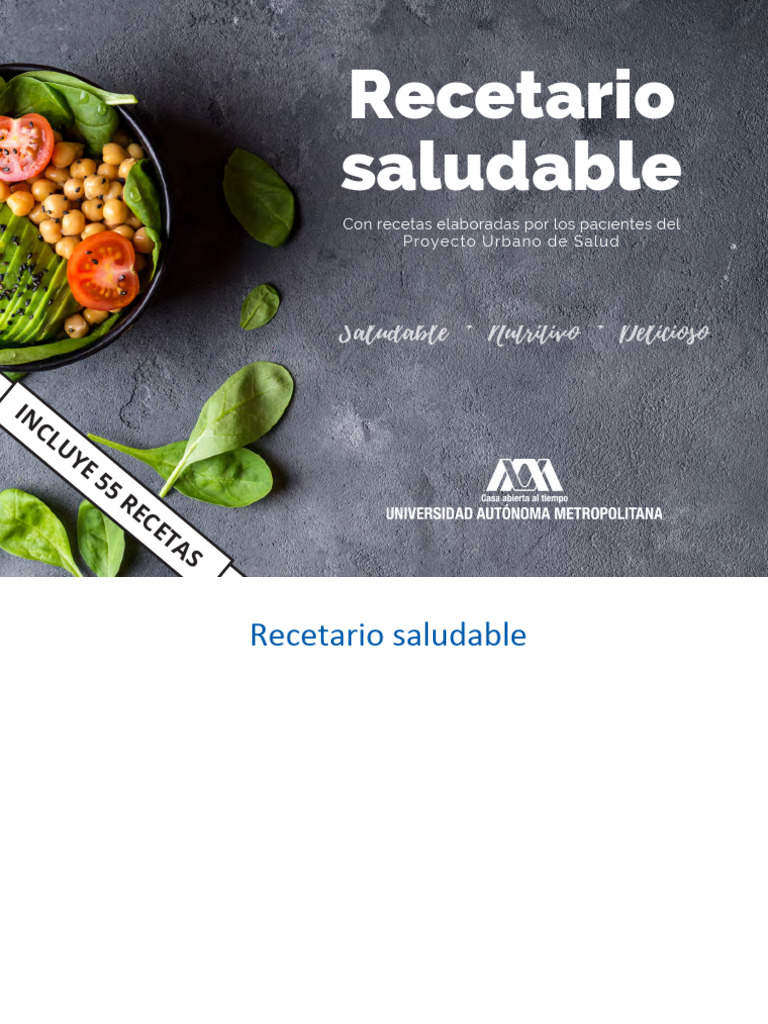 Recetario Saludable | PDF | Alimentos | Dieta