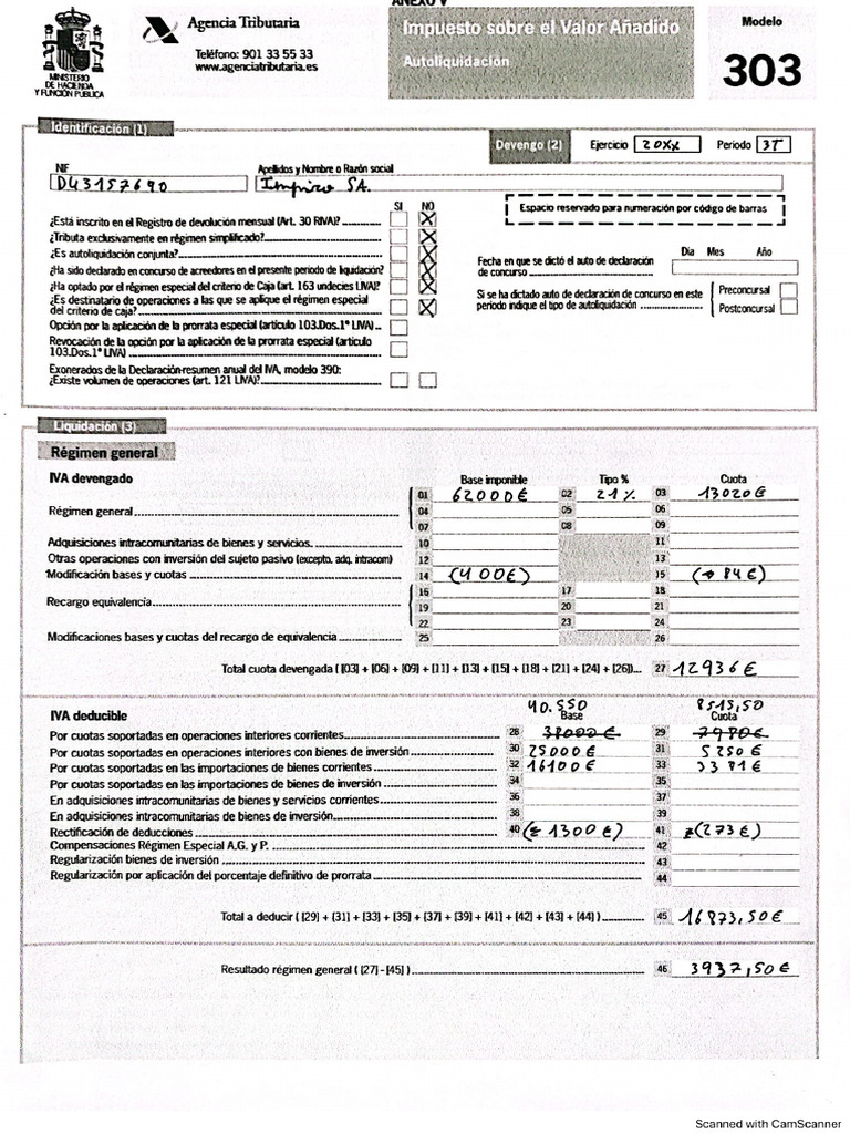 Gonzalo Ortega Gomez Modelo 303 Trimestr | PDF