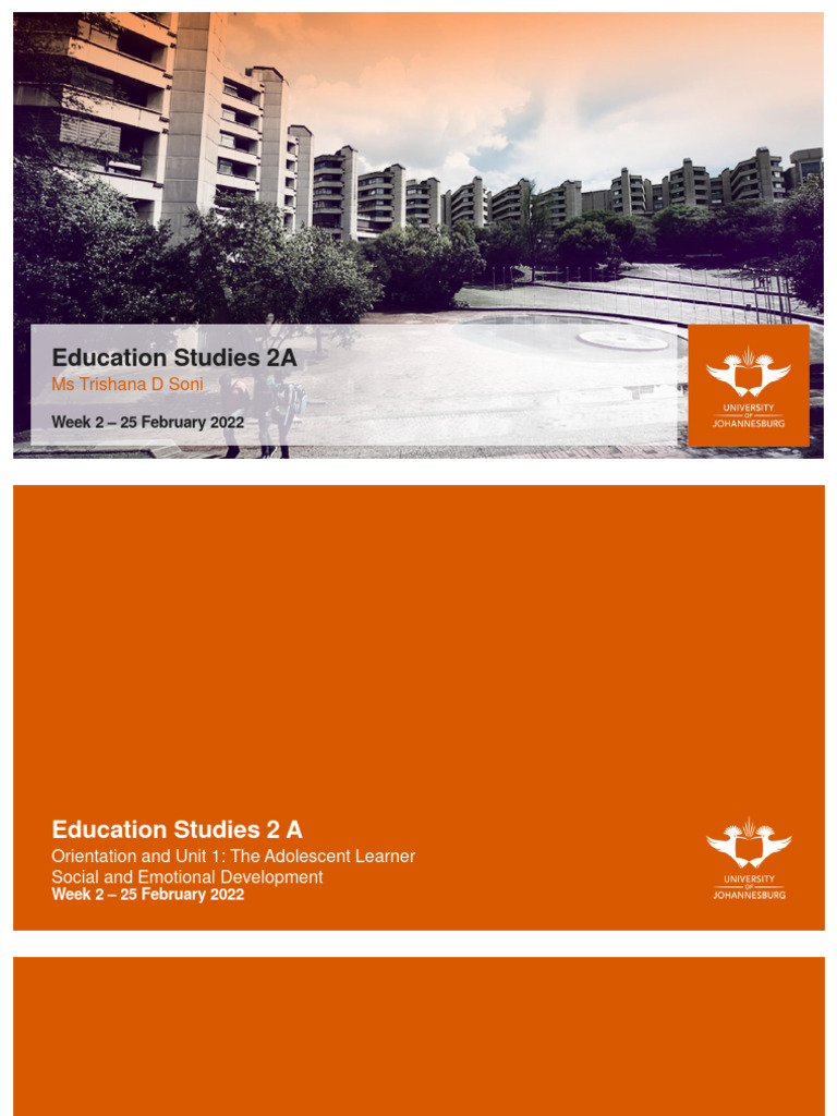 Week 2 Unit 1 The Adolescent Learner SE | PDF | Self Efficacy | Self Concept