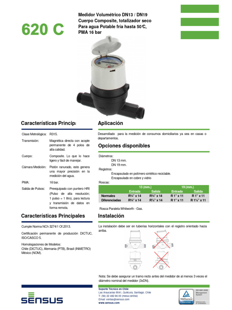 Medidor Volumetrico 620C R315 | PDF | Ciencias fisicas