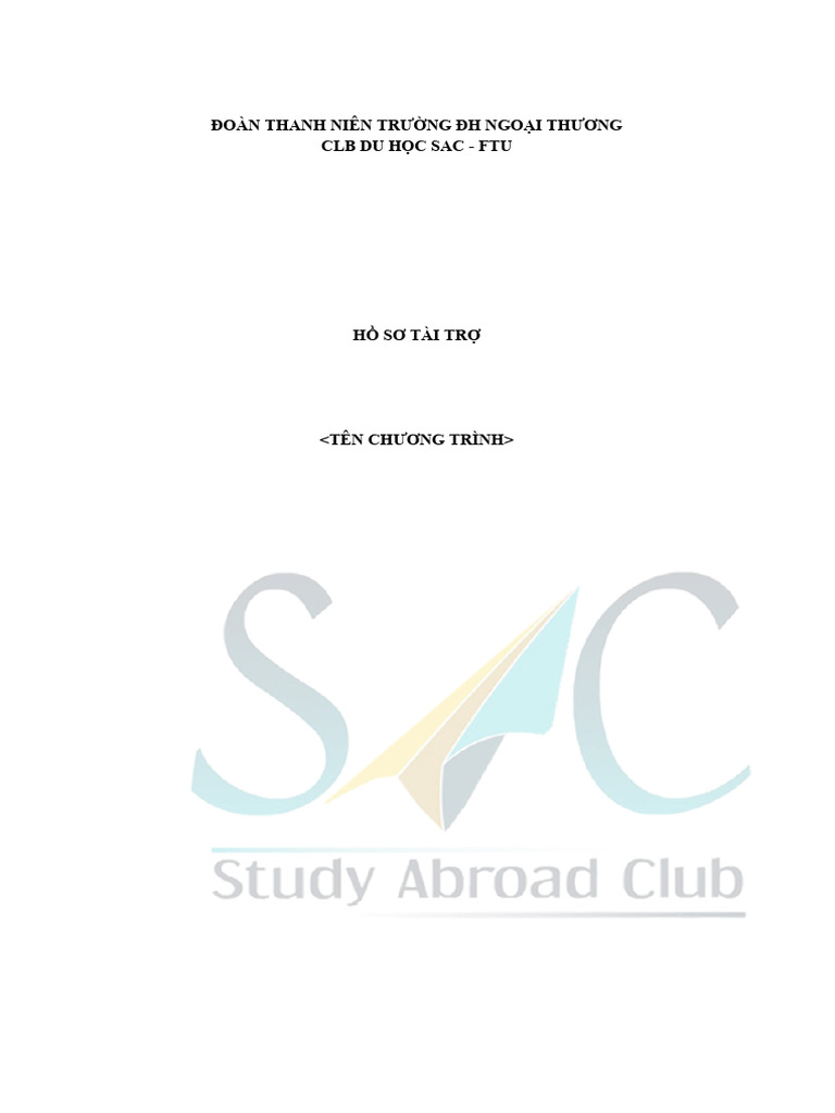 (Sac-Ftu) H Sơ Tài TR | PDF