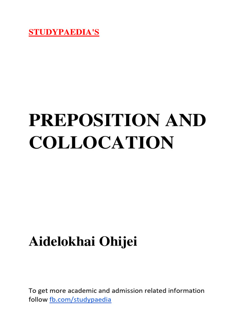 Preposition and Collocation | PDF