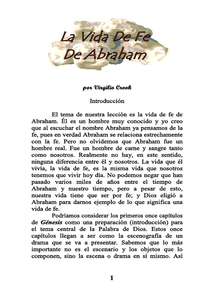La Fe de Abraham | PDF | Abrahán | Fe