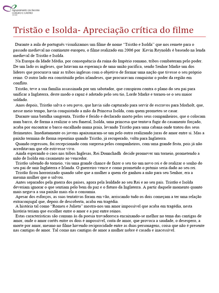 Tristão e Isolda | PDF | Amor | Tristão
