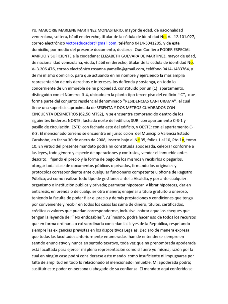 Poder Especial Modelo | Descargar gratis PDF | Justicia | Crimen y ...