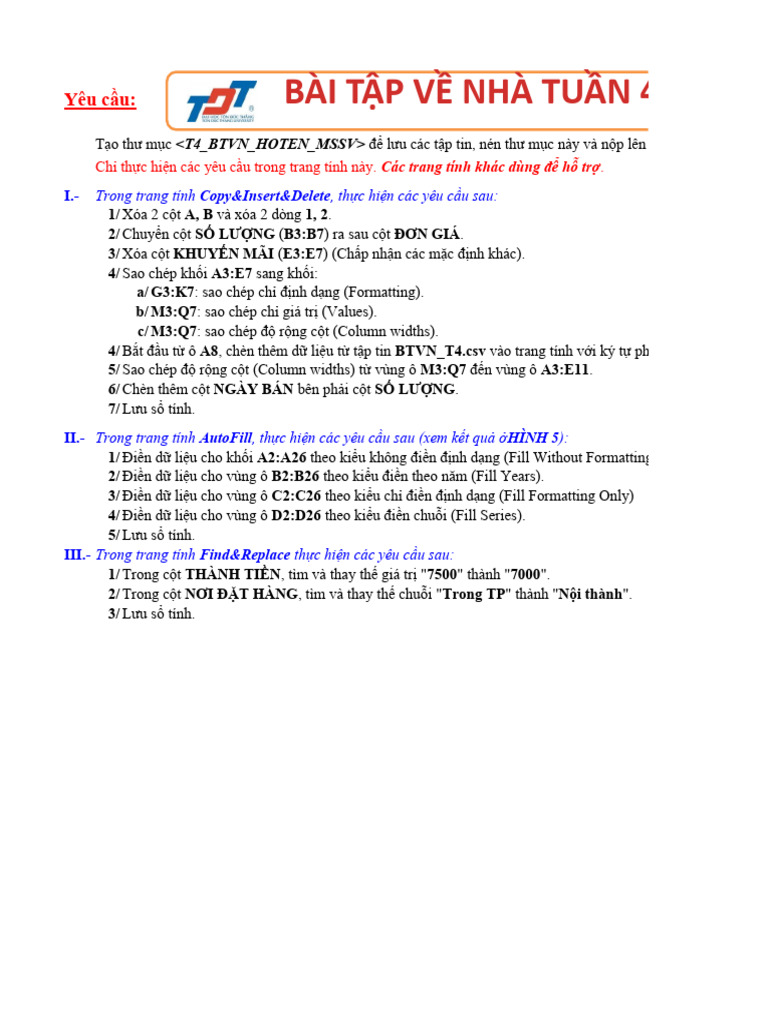 Bai Tap Ve Nha Tuan 4 | PDF