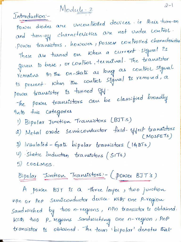 Pe Module 2 Part 1 | PDF | Bipolar Junction Transistor | Electronic Design