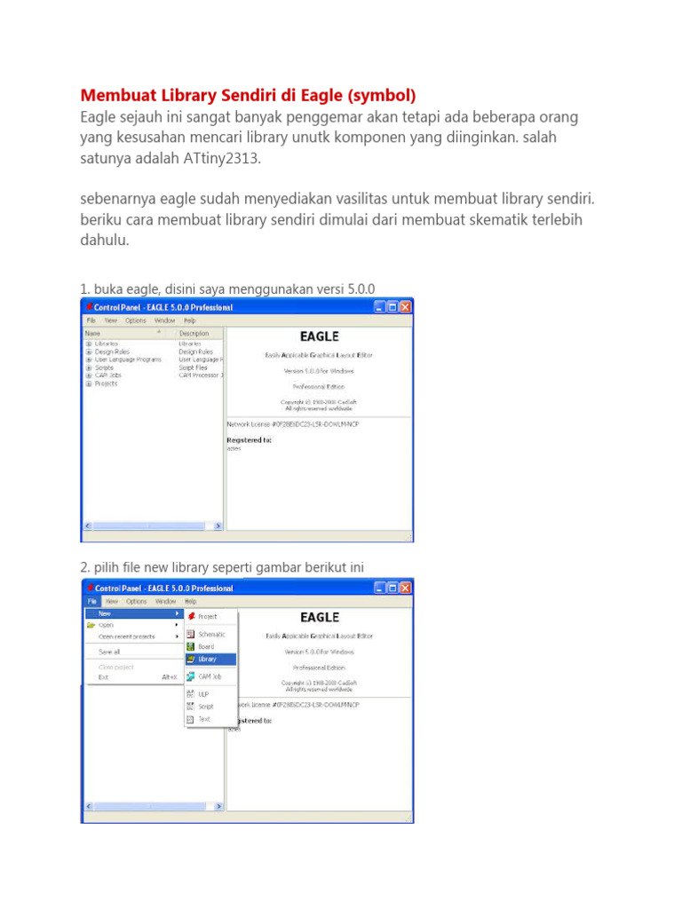 Cara Buat Library di Eagle | PDF | Komputer
