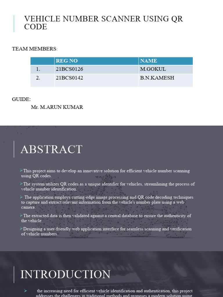 QR Code Vehicle Number Scanner | PDF | Qr Code | Authentication