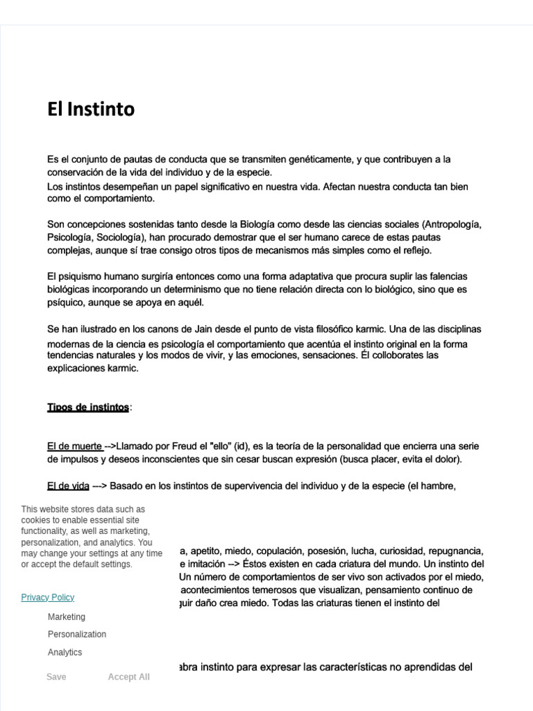 Teoría Del Instinto