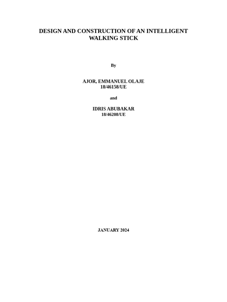 Blind Stick Project Complete - 022224 | PDF | Visual Impairment ...