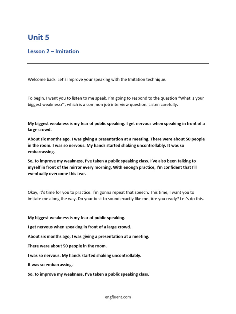 Unit 5 - Lesson 2 | PDF