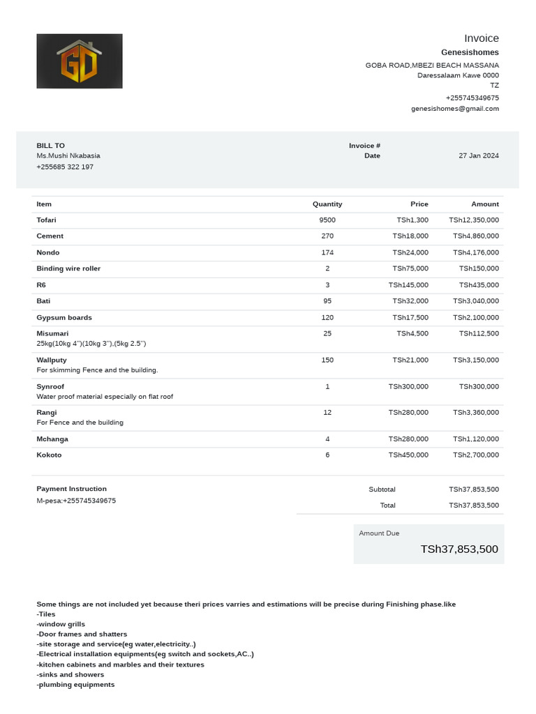 INVOICE | PDF | Materials | Interior Design