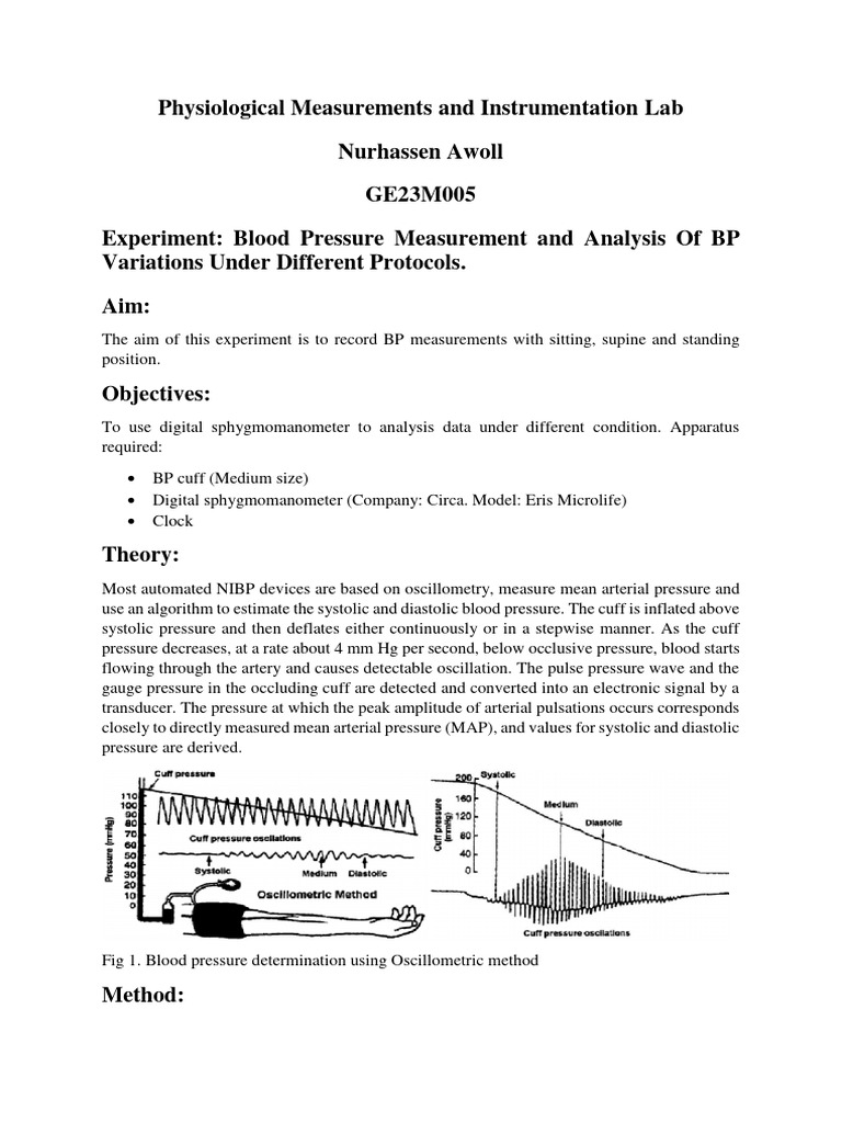 GE23M005 BP Lab | Download Free PDF | Blood Pressure | Blood
