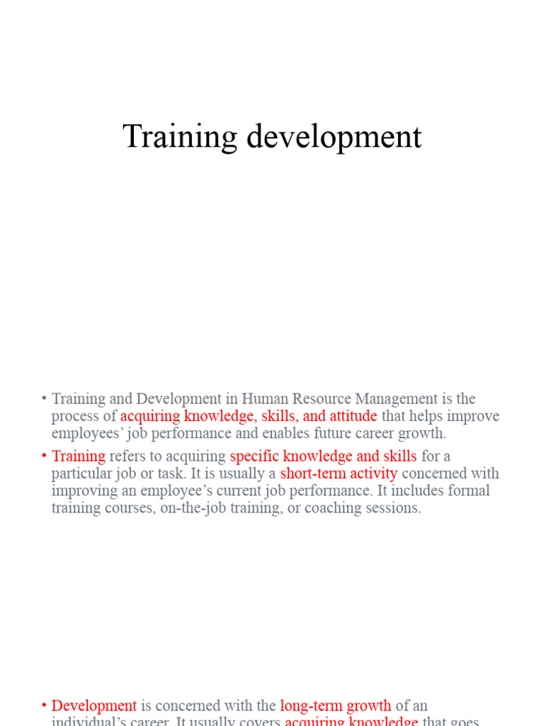 Training Development | PDF | Employment | Economies