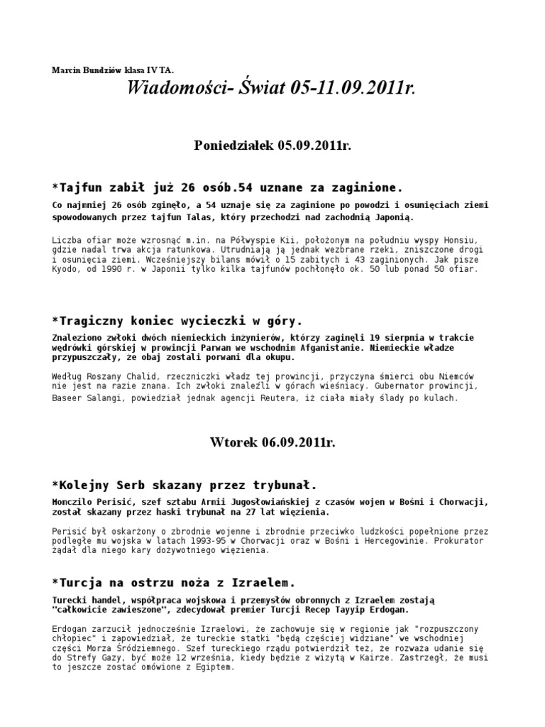 Prasówka WOS. | PDF