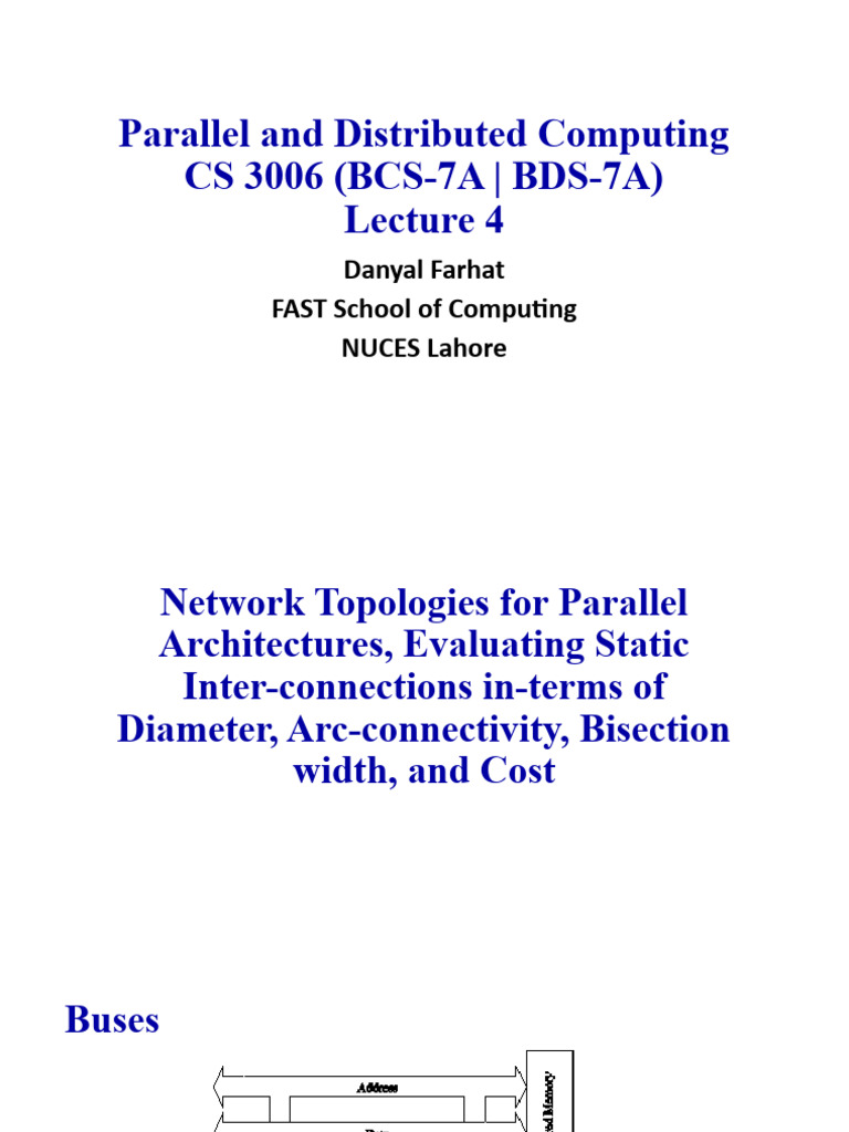 Lecture 4 Network Topologies For Parallel Architecture | PDF | Central Processing Unit ...