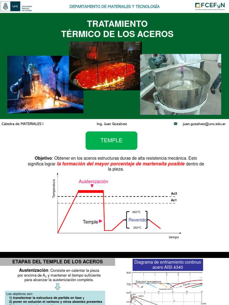 CLASE N°17 - TRATAMIENTOS TÉRMICOS 2da PARTE | PDF | Tratamiento a base de calor | Acero