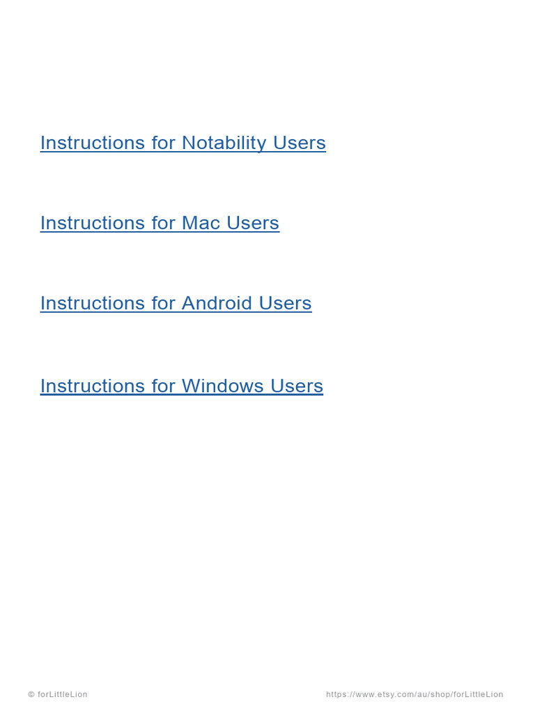 Instructions For Notability Mac Android Windows | PDF | Art