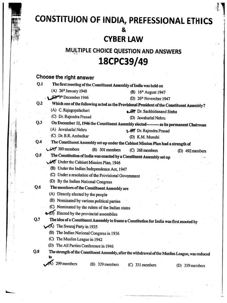 QUESTION BANKS-CPC-Multiple Choice-QP (Exam Preparation) | PDF