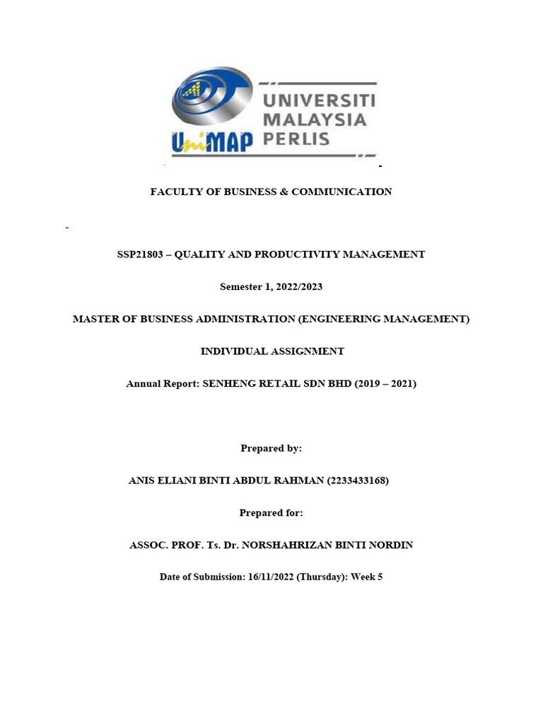 MBA Quality Management Analysis | PDF | Audit | Internal Control