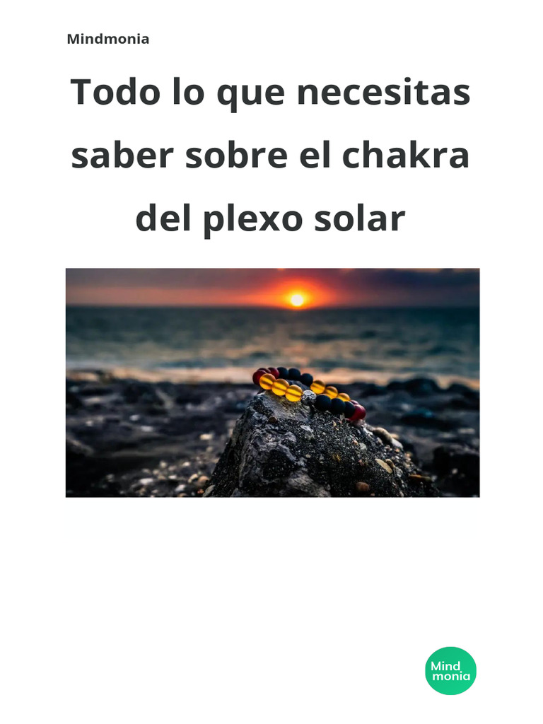 Guía sobre el chakra del plexo solar | PDF | Crecimiento personal y ...