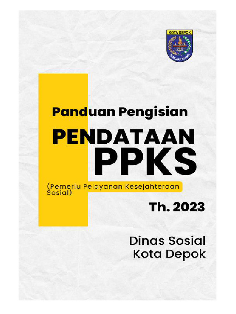 Panduan Pendataan PPKS | PDF