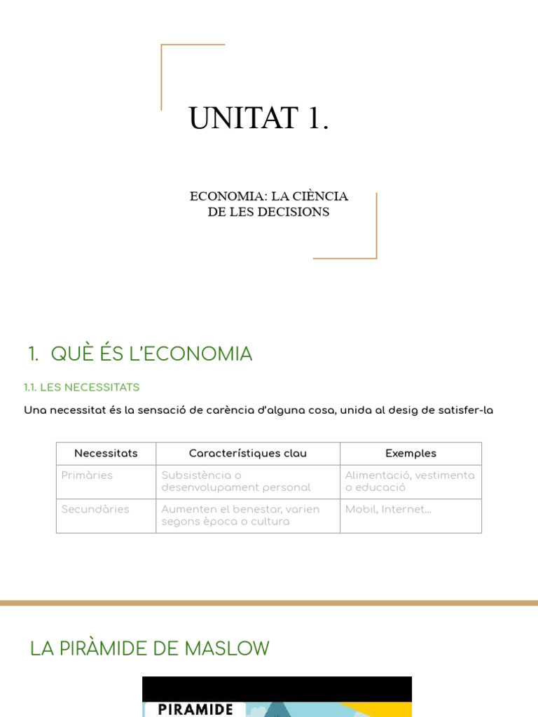 UNITAT 1. Eco 1bat | PDF