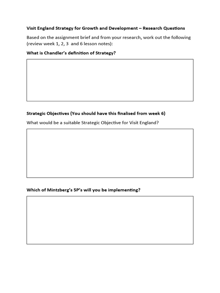Research Questions For Strategy Formulation | PDF