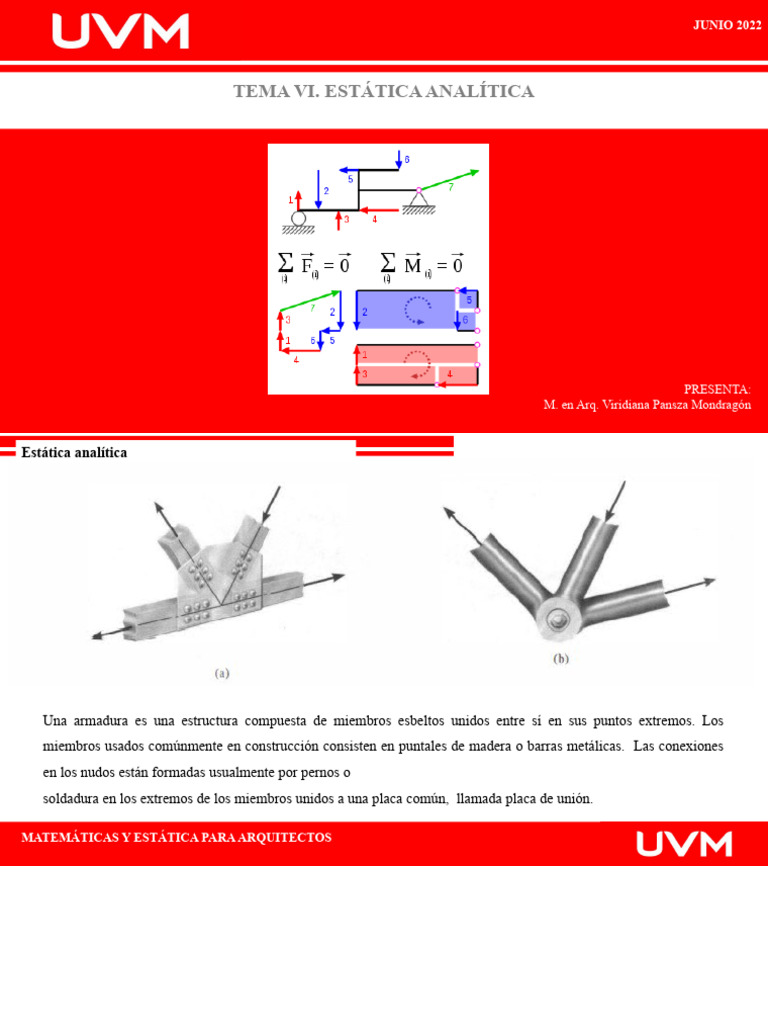 Unidad 6 - Tema 1 Estática Analítica | PDF