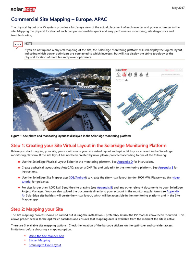 Solar Edge Site Mapping Guide | PDF | Image Scanner | Barcode