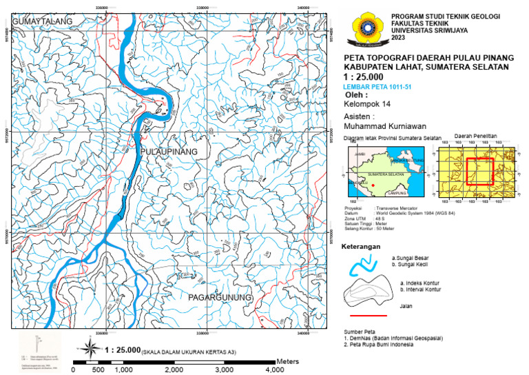 Peta Topo Lahat | PDF