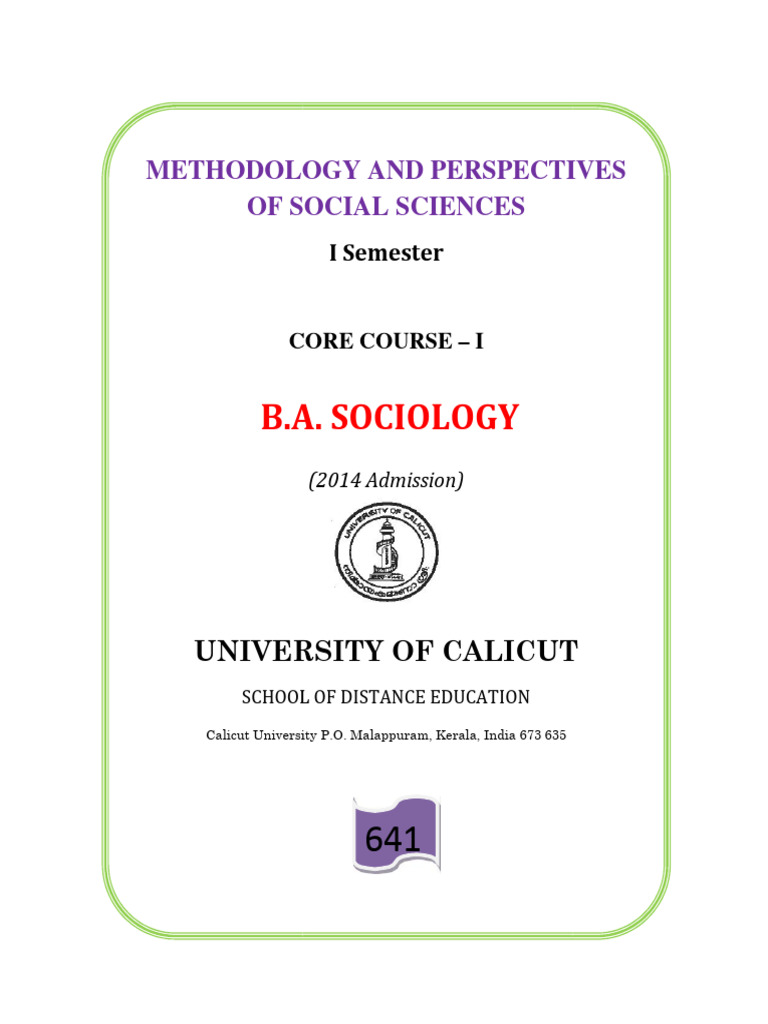 Methodology and Perspectives of Social Sciences | PDF | Social Sciences | Science