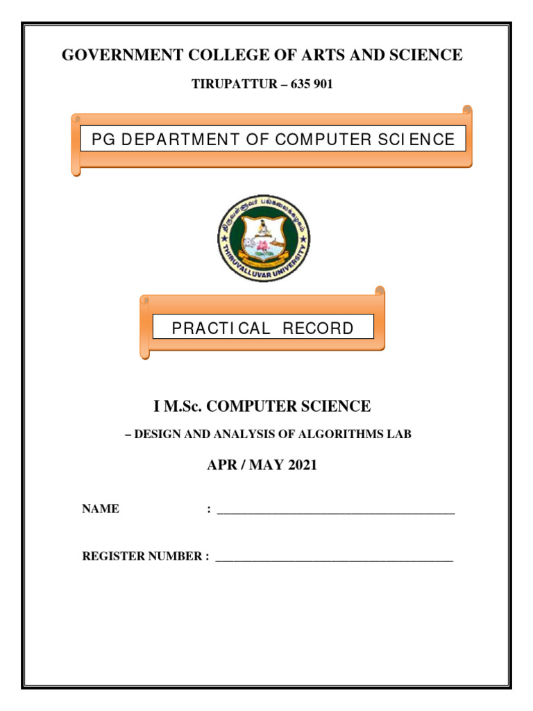 Daa Lab Manual | PDF | Discrete Mathematics | Algorithms And Data ... Daa Lab Manual | PDF | Discrete Mathematics | Algorithms And Data ...