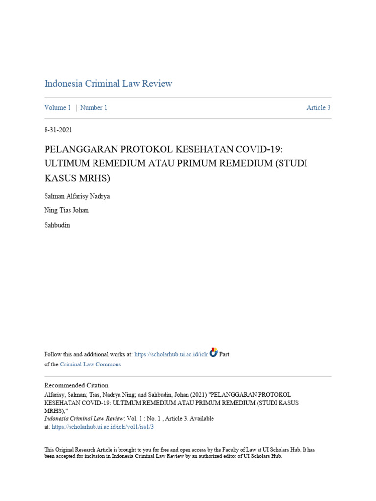 COVID-19 Protocol Violations in Indonesia | PDF | Social Science
