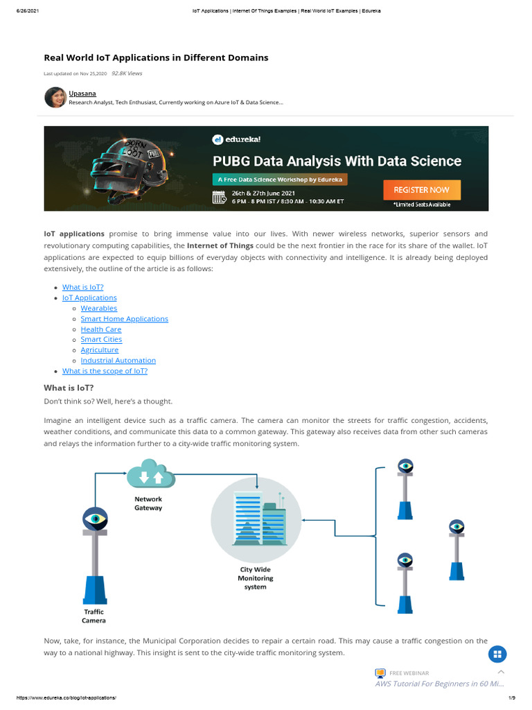 IoT Applications - Internet of Things Examples - Real World IoT ...