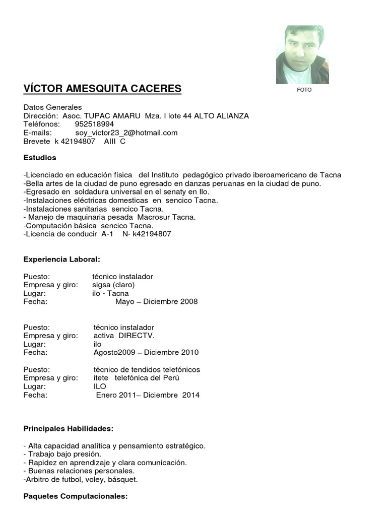 Victor CV 2024 | PDF | Negocios | Derecho
