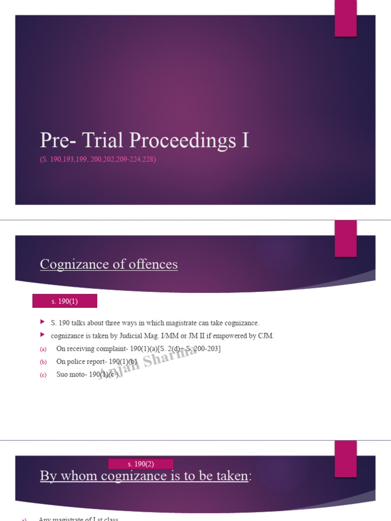 Unit 6 - Pre-Trial Proceedings I | PDF