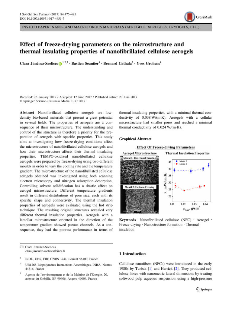 Effect of Freeze-Drying Parameters On The Microstructure and | PDF