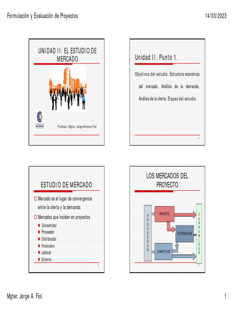 Unidad II Form y Eval de Proyectos | Descargar gratis PDF | Marketing | Producto (Negocio)