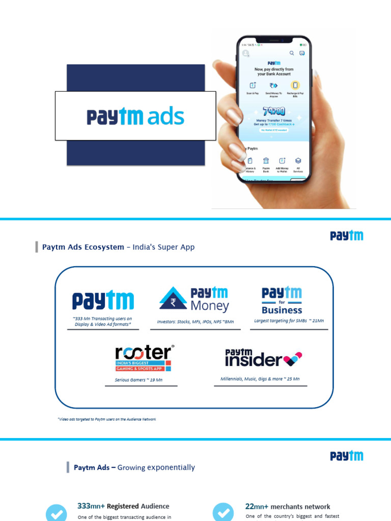 Paytm Ads Media | PDF | Qr Code | Mobile App