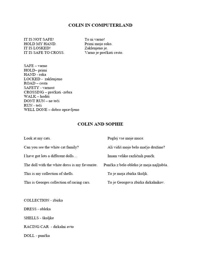 Colin in Computerland | PDF