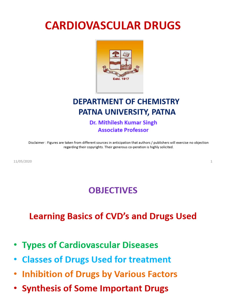 Cardiovascular Drugs Author Dr. Mithilesh Kumar Singh 3 | PDF ...