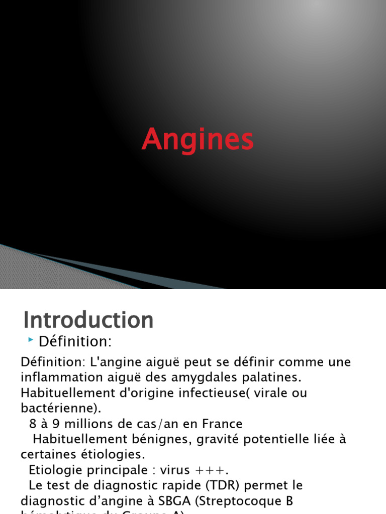 Angines Cours | PDF | Santé publique | Microbiologie