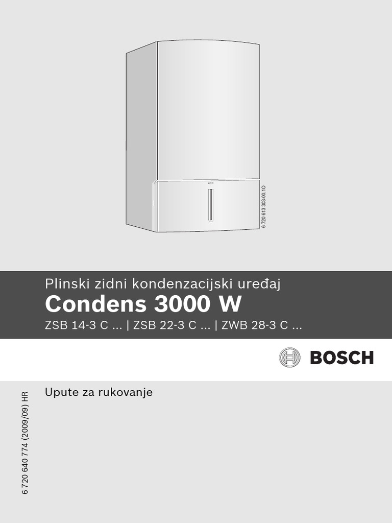 Bosch-condens-3000W-ZWB 28-3 C... - Upute-Za-Rukovanje | PDF