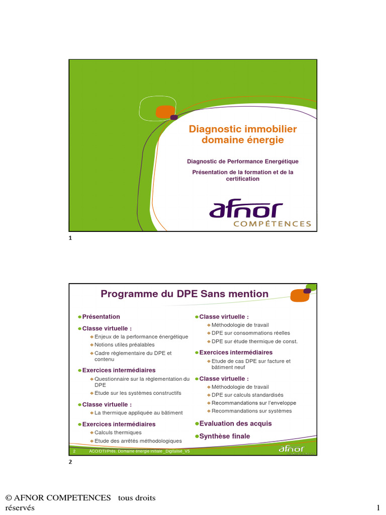 0 Presentation Formation - DPE Sans Mention - V5 | PDF